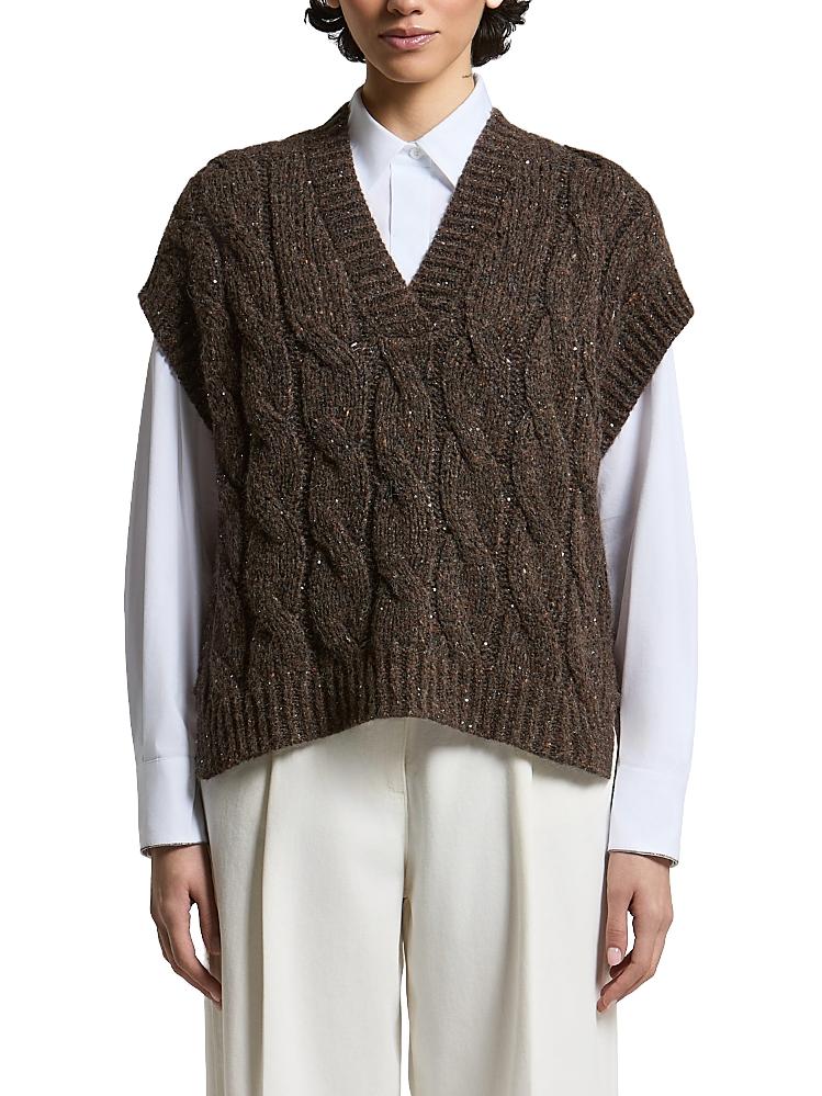PESERICO Peserico Cable Knit Extended Sleeve Sweater